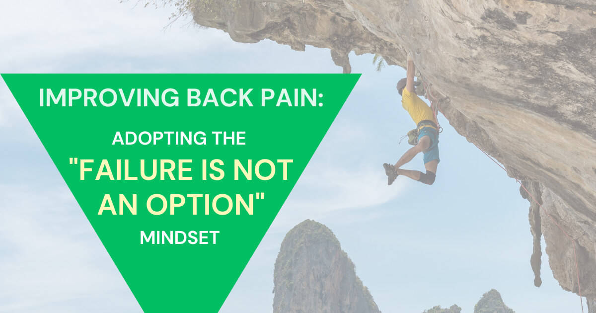 Improving Back Pain: Adopting the "Failure is not an Option" Mindset ...
